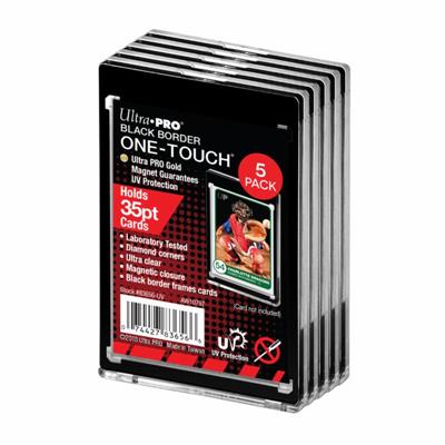 Ultra Pro - 35PT Black Border UV One-Touch Magnetic Holder - 5 Pack – Miki's Card Shop